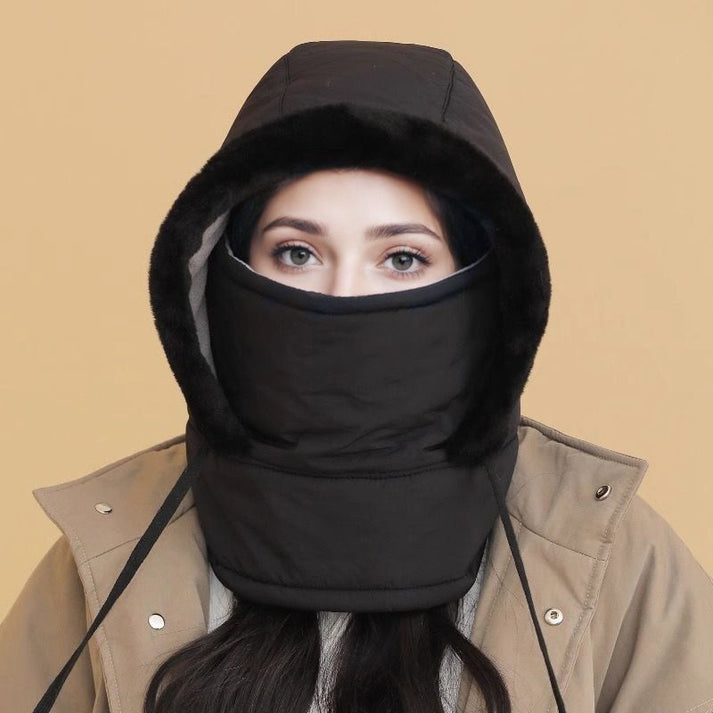 Plush-lined Thickened Thermal Hat with Face Mask for Men and Women ...